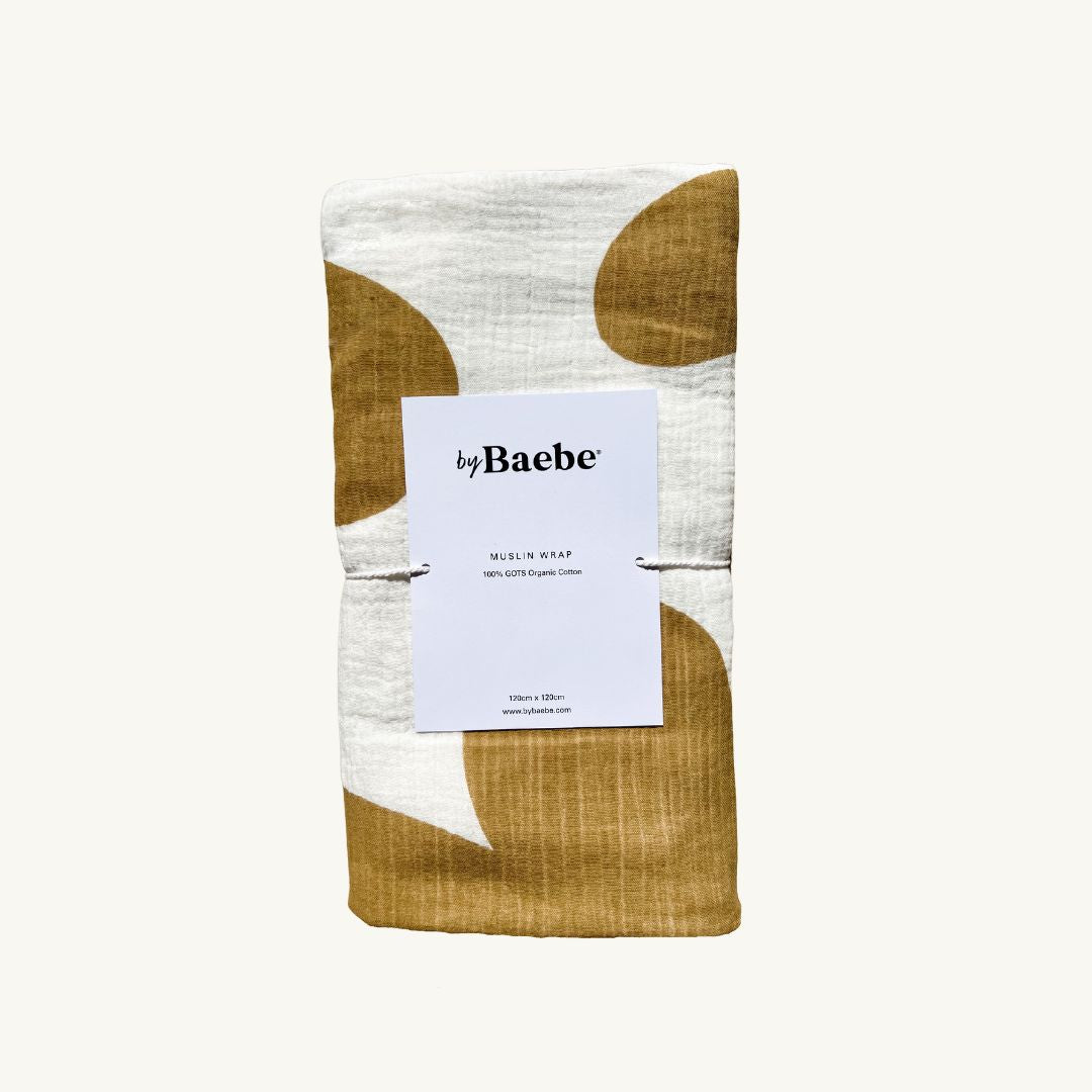 Taninaka x by Baebe Honey Swaddle | 100% Organic Cotton Wrap | Baebe